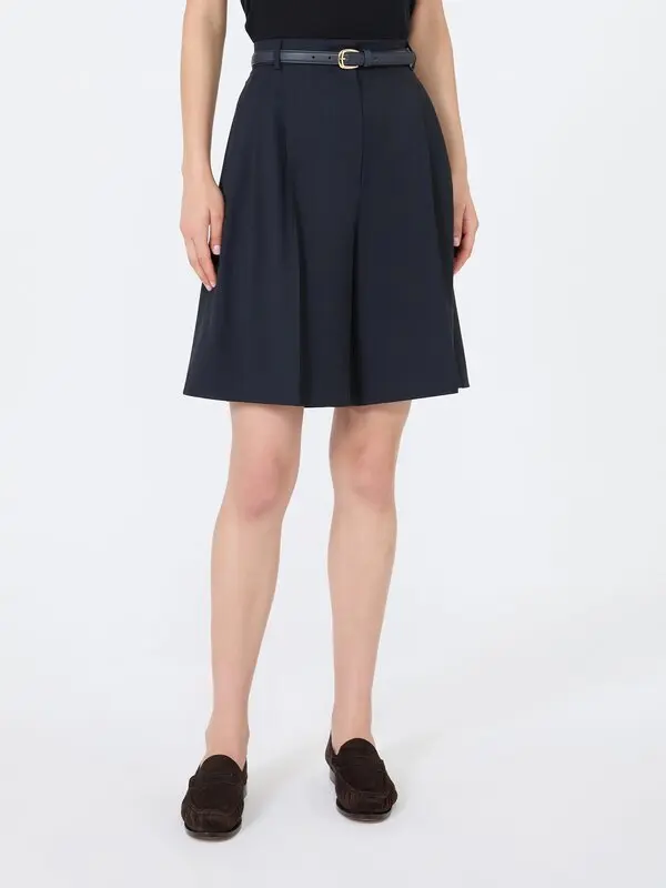 Max Mara Pleated Belted Bermuda Shorts