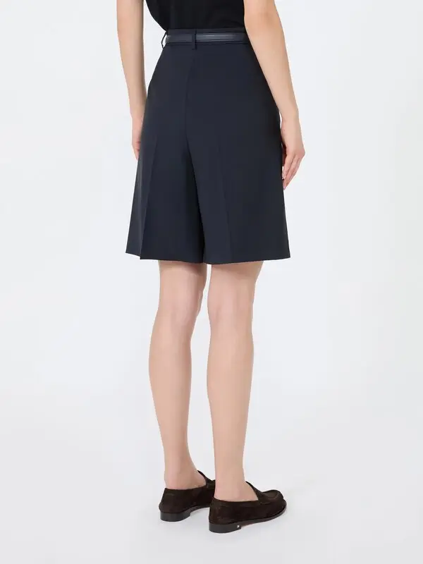 Max Mara Pleated Belted Bermuda Shorts