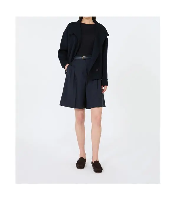 Max Mara Pleated Belted Bermuda Shorts