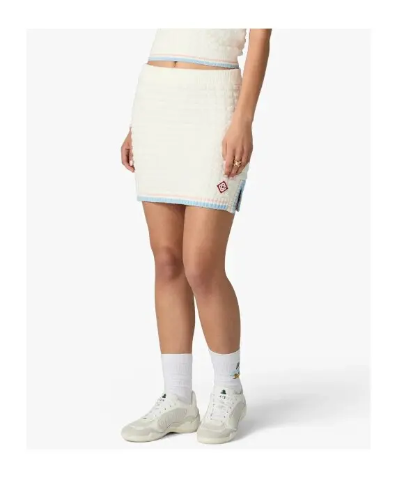 Casablanca Bouclé Logo-trim Mini Skirt