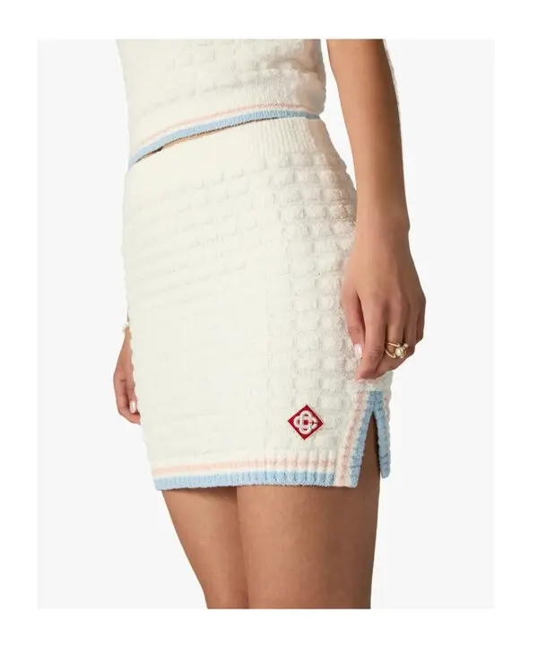 Casablanca Bouclé Logo-trim Mini Skirt