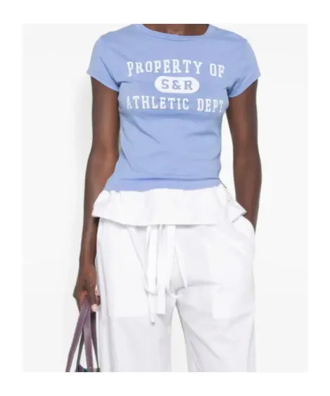 SPORTY  RICH Crew Neck T-shirt