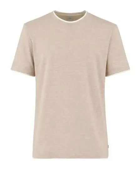 Eleventy Contrast Trim Short Sleeve T-shirt - Nude