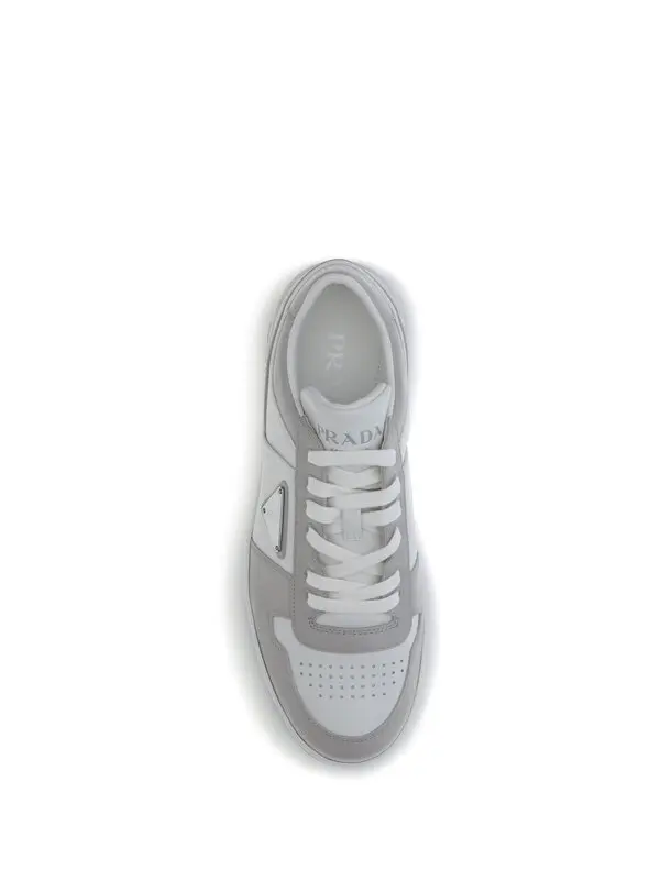 Prada Downtown Leather Two-tone Sneakers