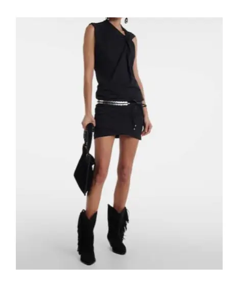 Isabel Marant Étoile Leany Asymmetrical Cotton Jersey Minidress