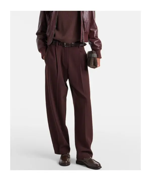 Brunello Cucinelli Wool And Cotton Straight Pants