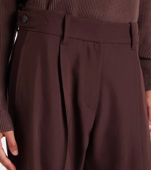 Brunello Cucinelli Wool And Cotton Straight Pants