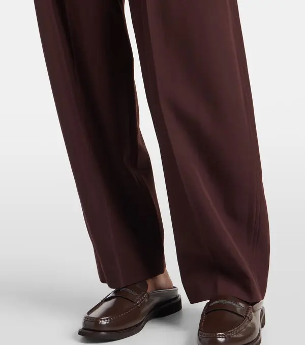 Brunello Cucinelli Wool And Cotton Straight Pants