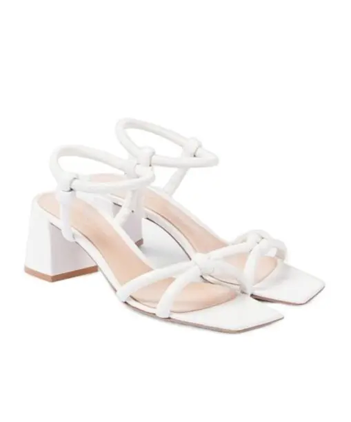 GIANVITO ROSSI Solid Color Minimalist Sandals - White