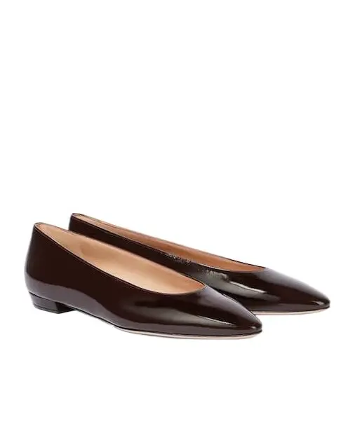 GIANVITO ROSSI Amelia Patent Leather Ballet Flats