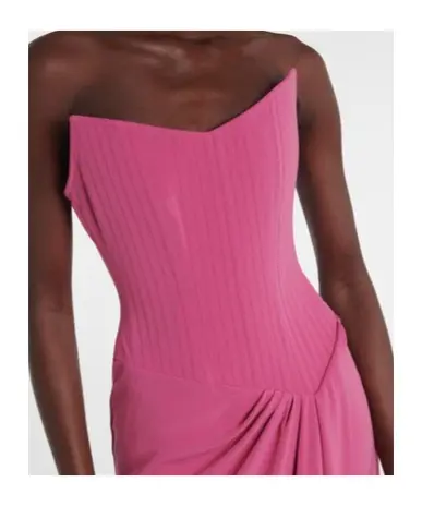 Alex Perry Draped Crêpe Corset Gown