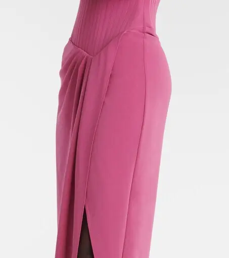 Alex Perry Draped Crêpe Corset Gown