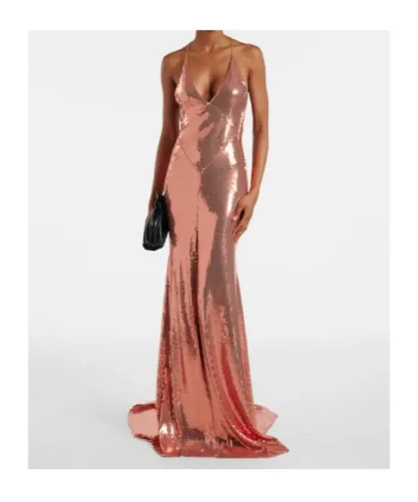 Alex Perry Open-back Sequined Gown