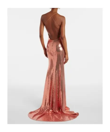 Alex Perry Open-back Sequined Gown