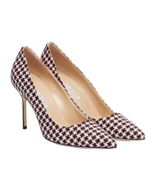 Manolo Blahnik Printed Pumps - Nude