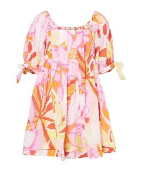 Poupette St Barth Catalina Printed Cotton Minidress - Pink