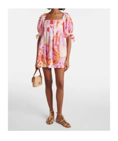 Poupette St Barth Catalina Printed Cotton Minidress