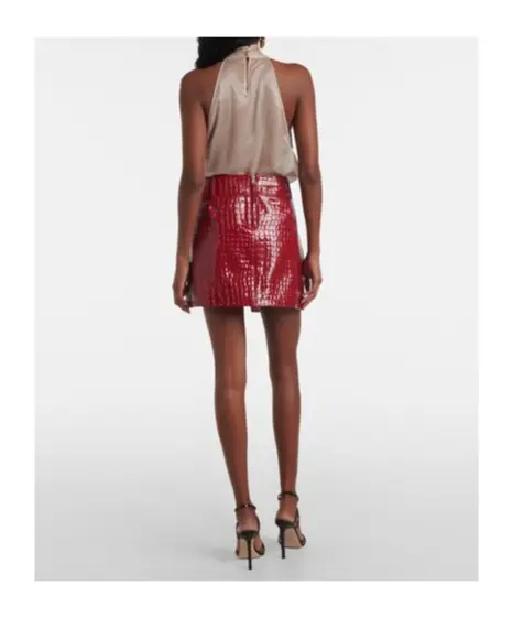 TOM FORD Croc-effect Leather Miniskirt