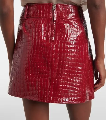 TOM FORD Croc-effect Leather Miniskirt