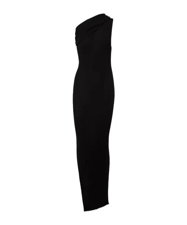 Rick Owens Athena Virgin Wool Maxi Dress - Black