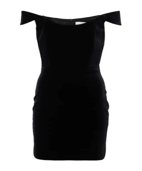 Alex Perry Off-shoulder Velvet Bustier Dress - Black