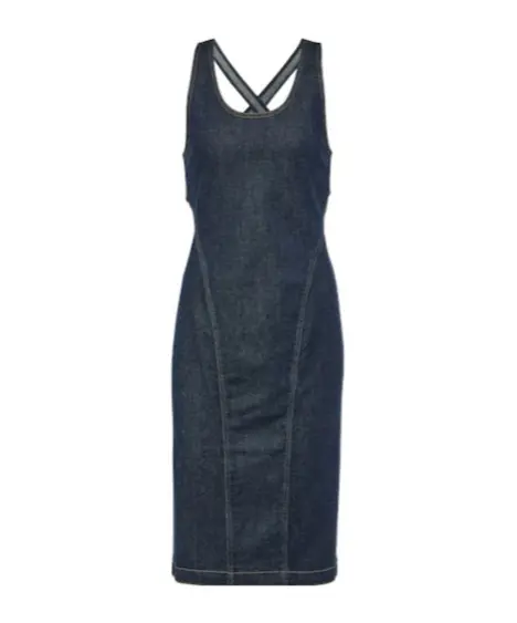 Alaïa Denim Midi Dress