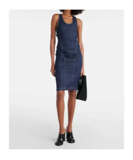 Alaïa Denim Midi Dress