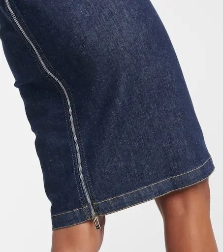 Alaïa Denim Midi Dress