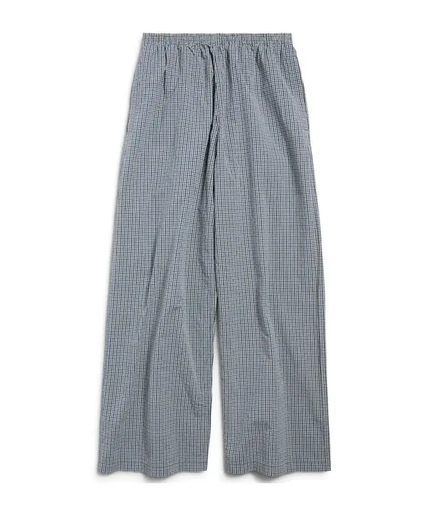 Balenciaga Plaid Pattern Trousers - Blue/beige