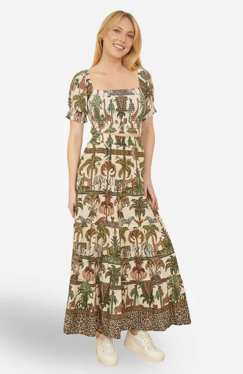 YUMI Cotton Voile Safari Midi Skirt