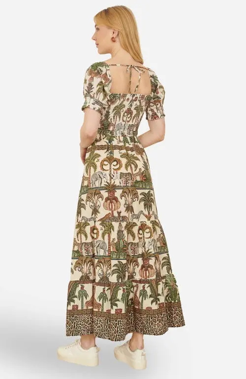 YUMI Cotton Voile Safari Midi Skirt