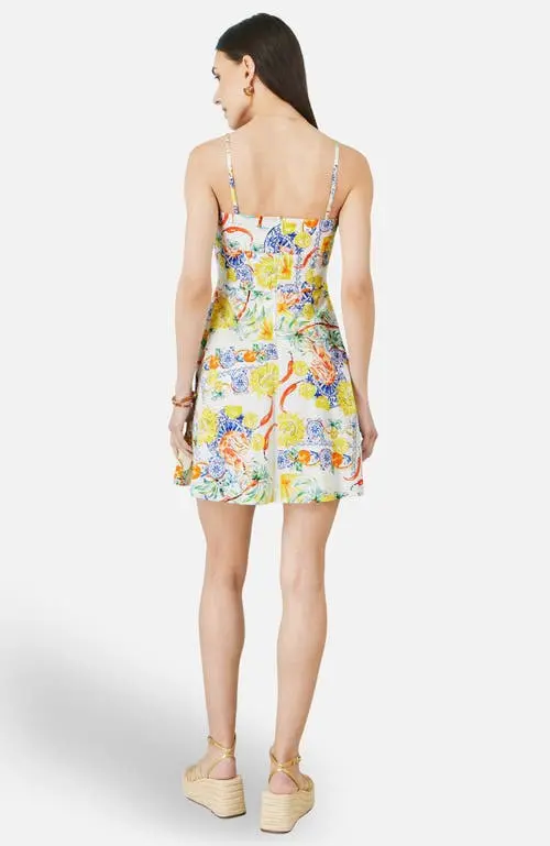 YUMI Print Cotton Mini Sun Dress