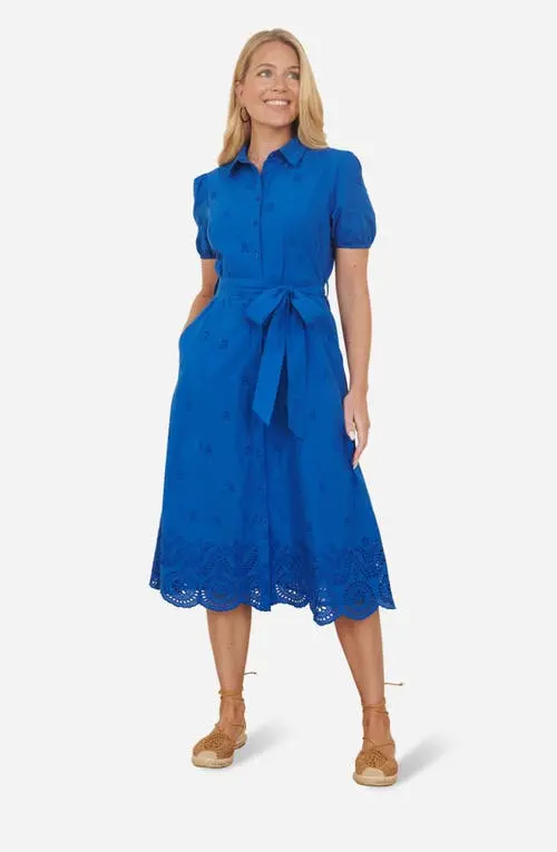 YUMI Cotton Shirt Midi Dress