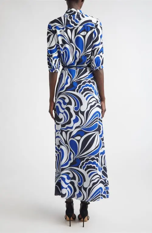 St. John Midcentury Scroll Shirtdress