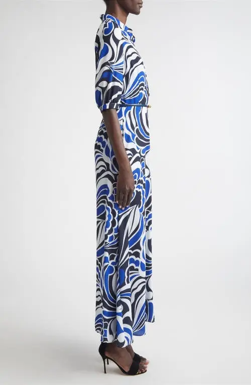 St. John Midcentury Scroll Shirtdress