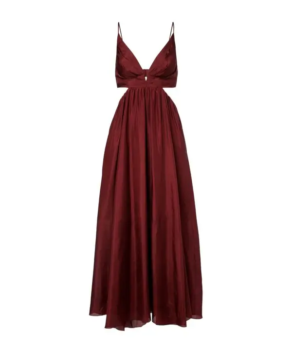 Zimmermann Wanderlust Silk Maxi Dress - Brown