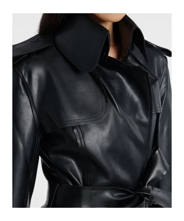 Norma Kamali Belted Double-breasted Flared Minidress