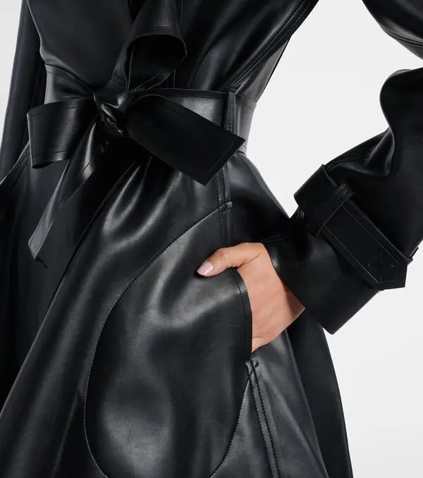 Norma Kamali Belted Double-breasted Flared Minidress
