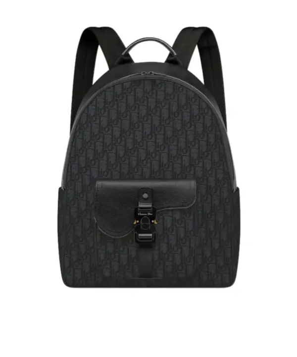 Dior Saddle Zip Backpack - Black