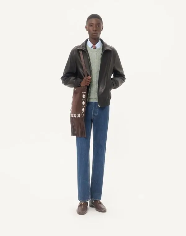 Valentino Garavani Leather Bomber Jacket