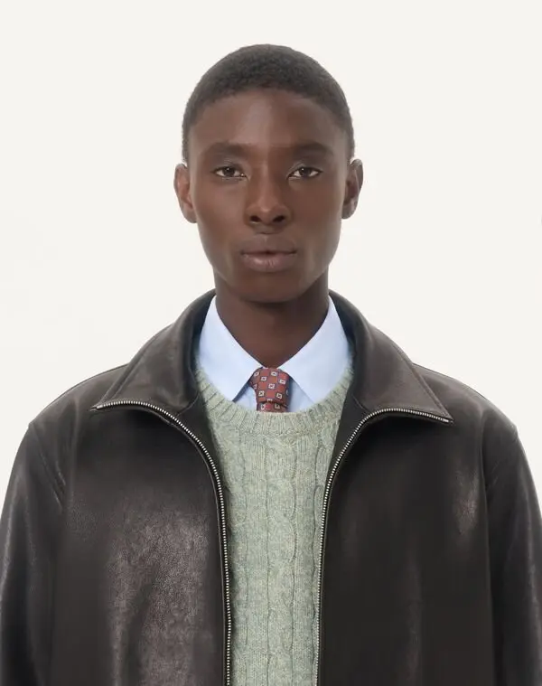 Valentino Garavani Leather Bomber Jacket