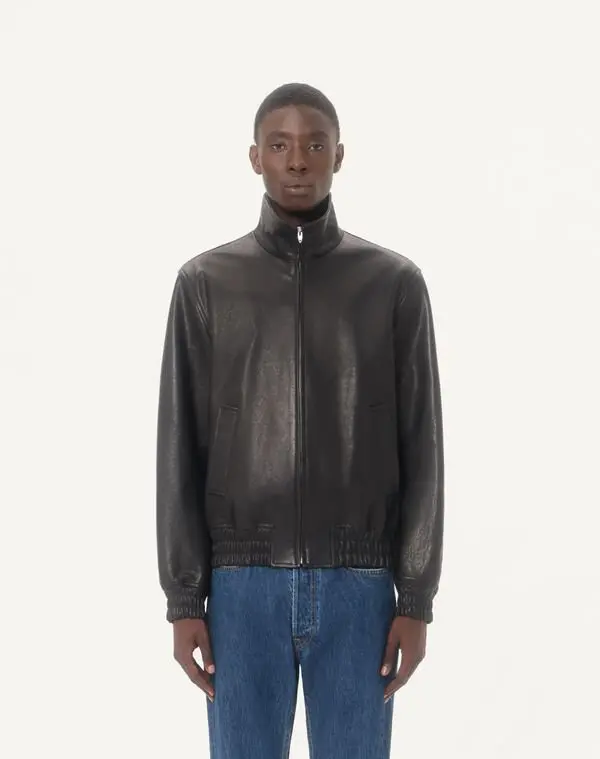 Valentino Garavani Leather Bomber Jacket