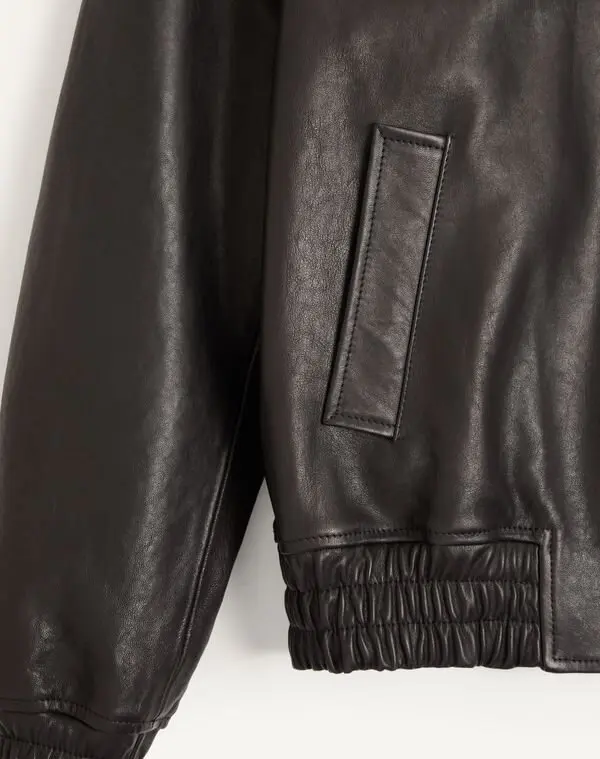 Valentino Garavani Leather Bomber Jacket