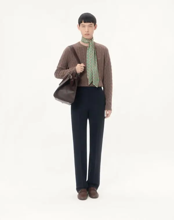 Valentino Garavani Cable-knit Vlogo Cashmere Pullover