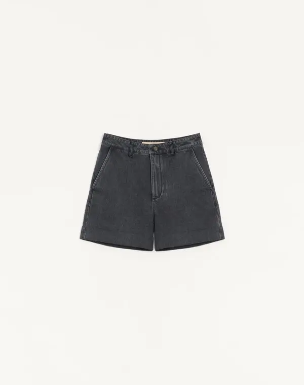 Valentino Garavani Cuffed Denim Bermuda Shorts