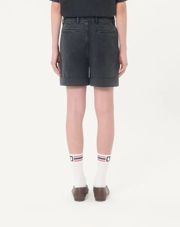 Valentino Garavani Cuffed Denim Bermuda Shorts