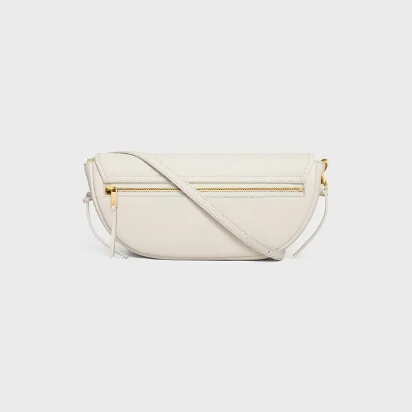 Celine Little Halfmoon Soft Triomphe In Supple Shiny Lambskin
