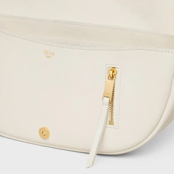 Celine Little Halfmoon Soft Triomphe In Supple Shiny Lambskin