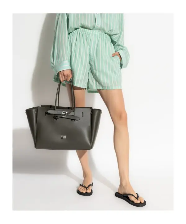 Balenciaga Striped Elastic Waist Shorts