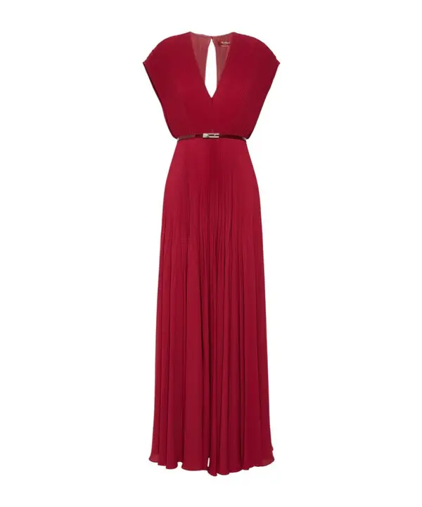 Max Mara Long Sable Georgette Dress